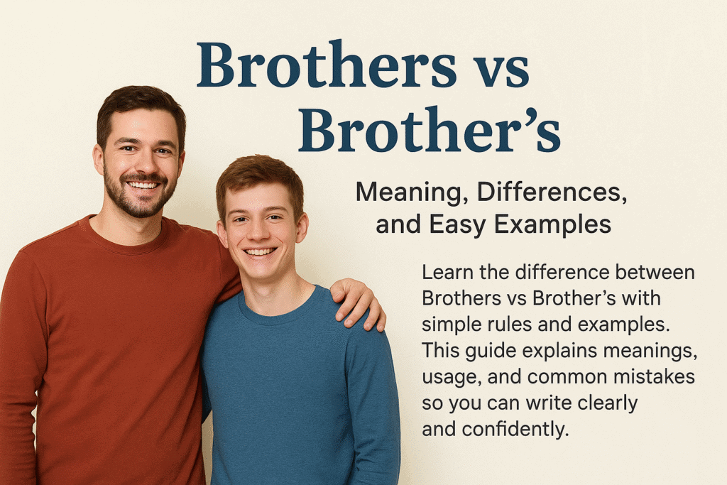 Brothers vs Brother’s: 10 Easy Examples for Quick Learning - Grammar Max